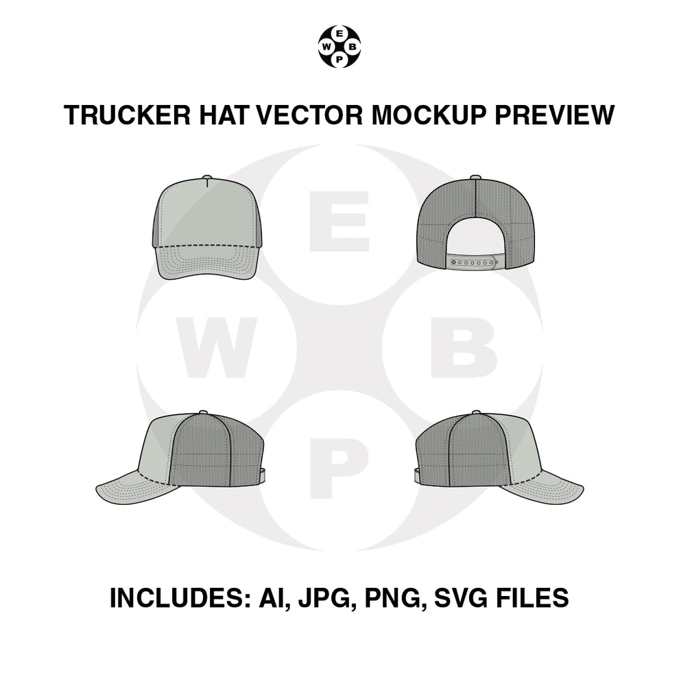Trucker Hat Vector Mockup – WEBEXP, LLC